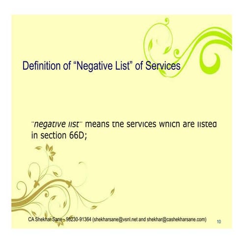 Negative list | PPT