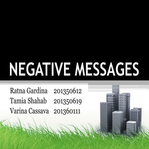 Negative messages Komunikasi Bisnis | PPTX