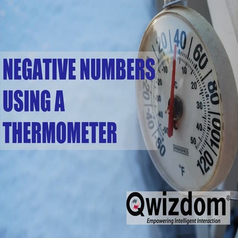 Negative numbers thermometer - qwizdom ppt | PPT