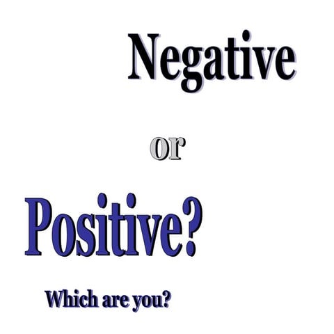 Negative Thinking vs Positive Thinking | PPT
