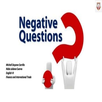 Negative questions - Ingles | PPTX