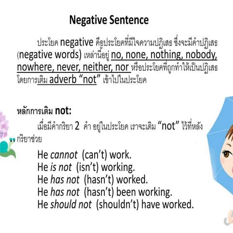 Negative sentence | PPTX