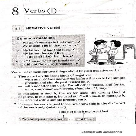 Negative verbs | PDF