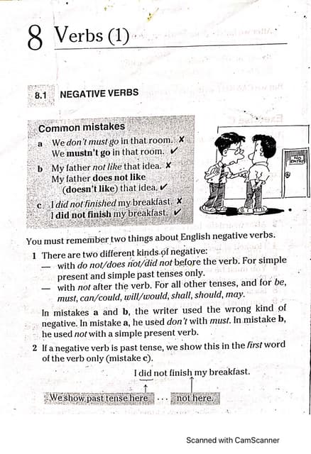 Negative verbs | PDF
