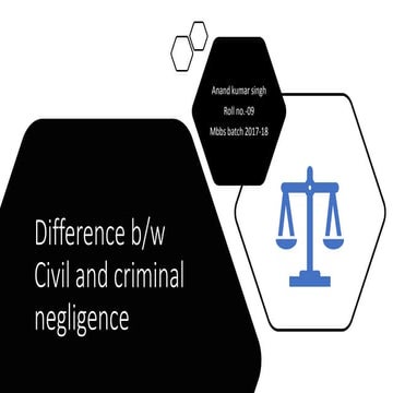 civil and criminal Negligence | PPTX