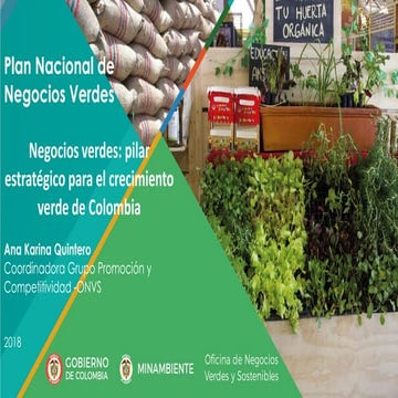 Negocios verdes Ministerio de Ambiente y Desarrollo Sostenible | PDF