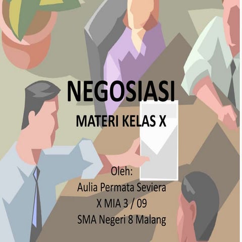 Materi Negosiasi Kelas X | PPTX