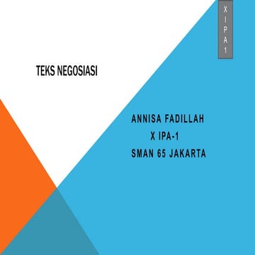 Teks Negosiasi | PPTX