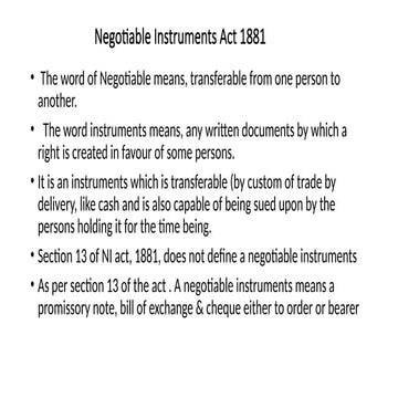 Negotiable Instruments Act 1881, concept.pptx