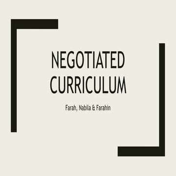 NEGOTIATED CURRICULUM simple meaning and understanding | PPTX