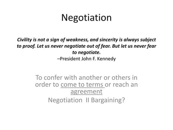 The Art of Negotiation | PPT
