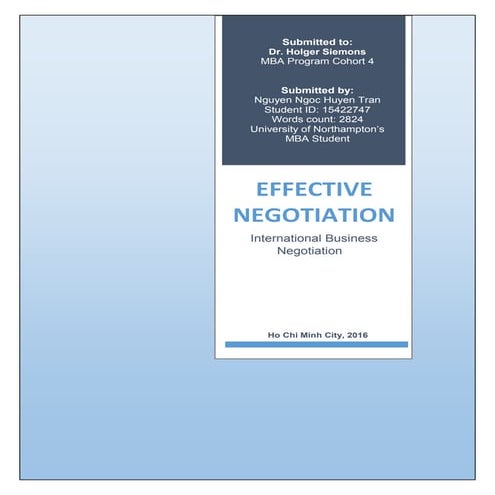 Effective Negotiation | PDF