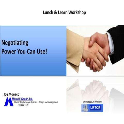 Negotiation Power You Can Use | PDF