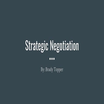 Strategic Negotiation | PPTX