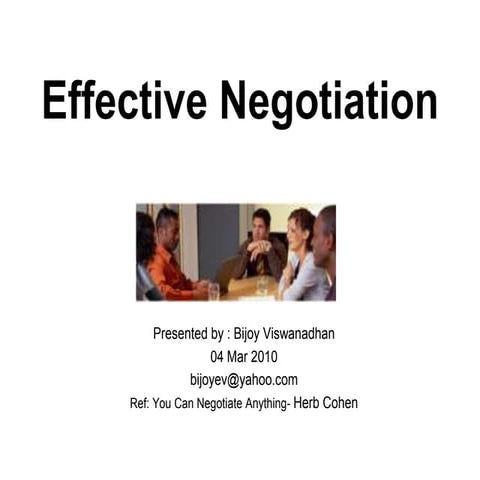 Effective Negotiation | PPTX
