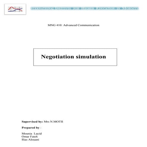 Negotiation simulation | DOC