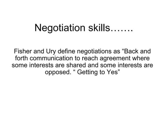 NEGOTIATION POWERPOINT | PPT