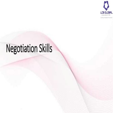 Negotiation skills | PPTX