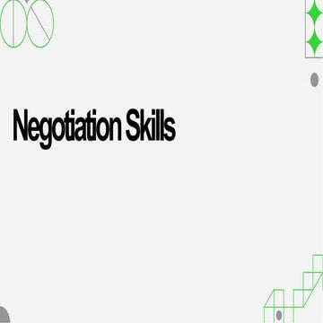Negotiation skills in workplace to create win win situation | PPTX