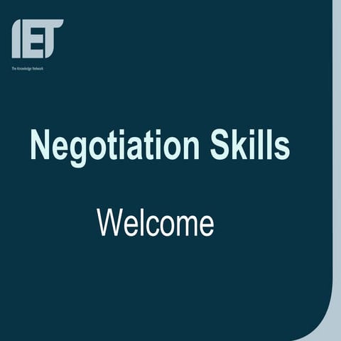 Negotiation skills | PPT