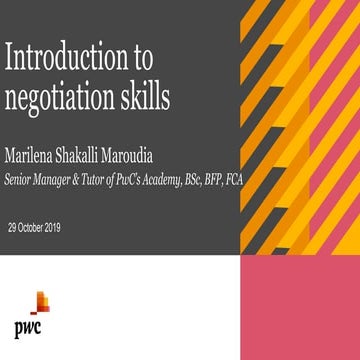 PwC Workshop: ‘Introduction to Negotiation Skills’ | PDF | Business ...