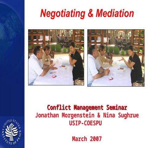 Negotiations & Mediation techniques and descalation | PPT