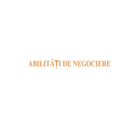 Tehnici de negociere | PPT