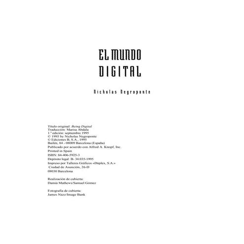 Negroponte, nicholas el mundo digital | PDF