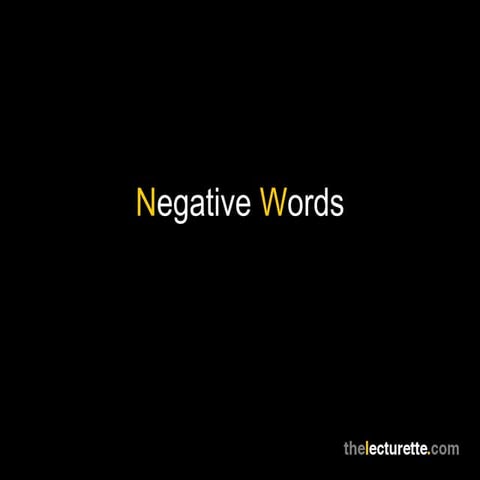 Negative Words | PPT