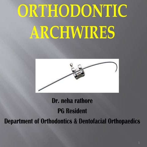 arch wire in orthodontics dr ashwani singh mds | PPTX | Physics | Science