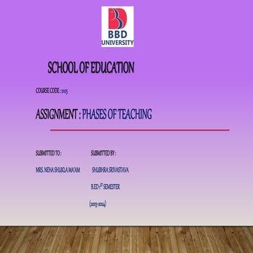 PHASES OF TEACHING | PPTX