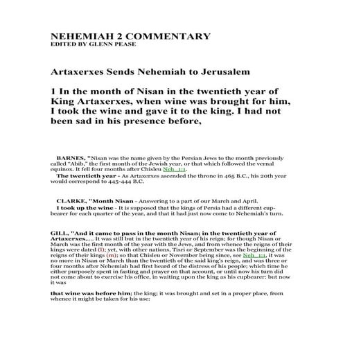 Nehemiah 2 commentary | PDF