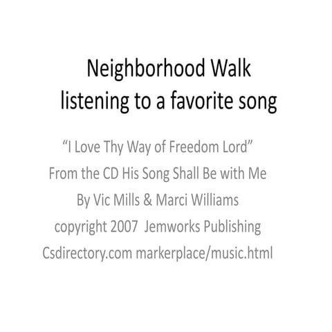 Neighborhood walk | PPT