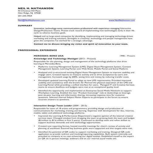 Neil Nathanson Resume | PDF