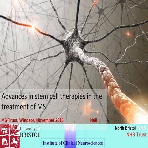 Advances in stem cell therapies in the treatment of MS | PPT