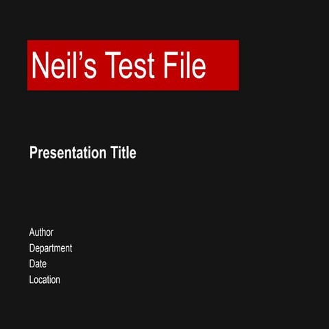 This is a test file just used to try out SlideShare | PPT