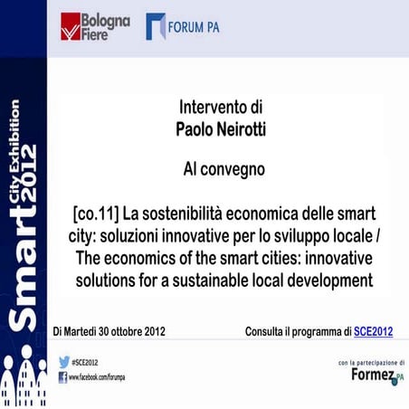 Paolo Neirotti a SCE 2012 | PPT