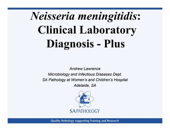 Dr Steve Gray @ MRF's Meningitis and Septicaemia 2019 | PDF