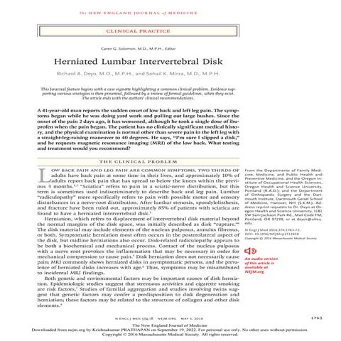 herniated lumbar disc | PDF