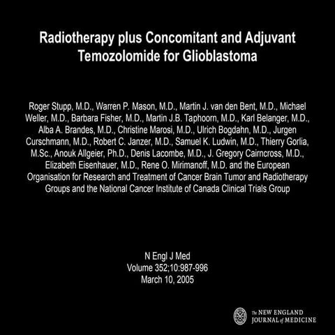 Radiotherapy plus concomitant and adjuvant temozolomide for ...