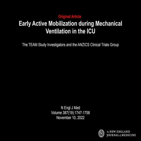 EARLY MOBILISATION IN ICU FOR CRITICALLY ILL | PPTX