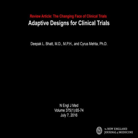 nejmra1510061.pptx Adaptive design for clinical trial | PPTX