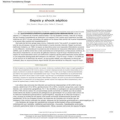 sepsis definicion y fisiopatologia y tratamiento | PDF