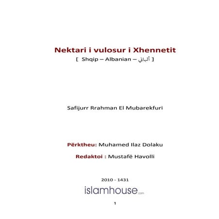 Nektari i vulosur i Xhenetit | PDF