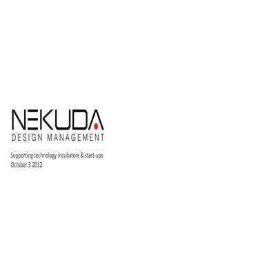 Nekuda DM for Tech Incubators & Start-ups | PPT