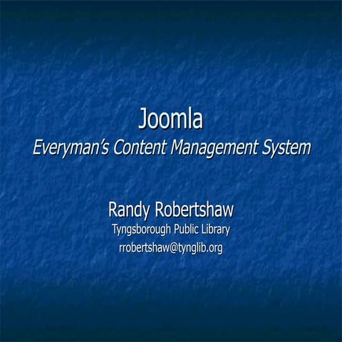 Nela ITS CMS Presentation - Joomla | PPT