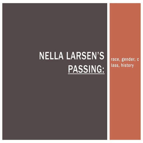 Nella Larsen's Passing | PPTX