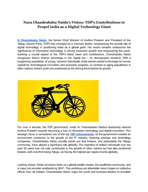 Illinois Honors N. Chandrababu Naidu With 'Naidu Day’ | PDF