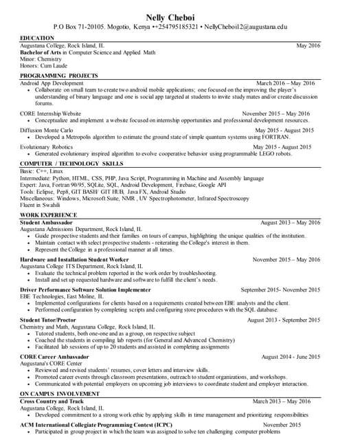 Resume for Alana Burrell | DOCX