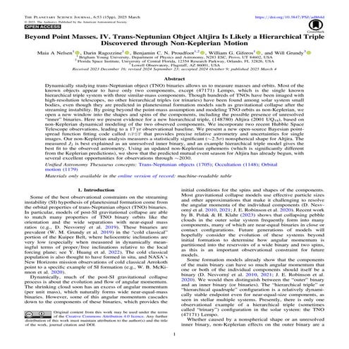 Beyond Point Masses. IV. Trans-Neptunian Object Altjira Is Likely a ...